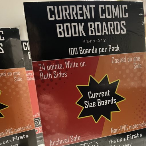 Current Size Boards 100 per pack - Mystery Comic Box