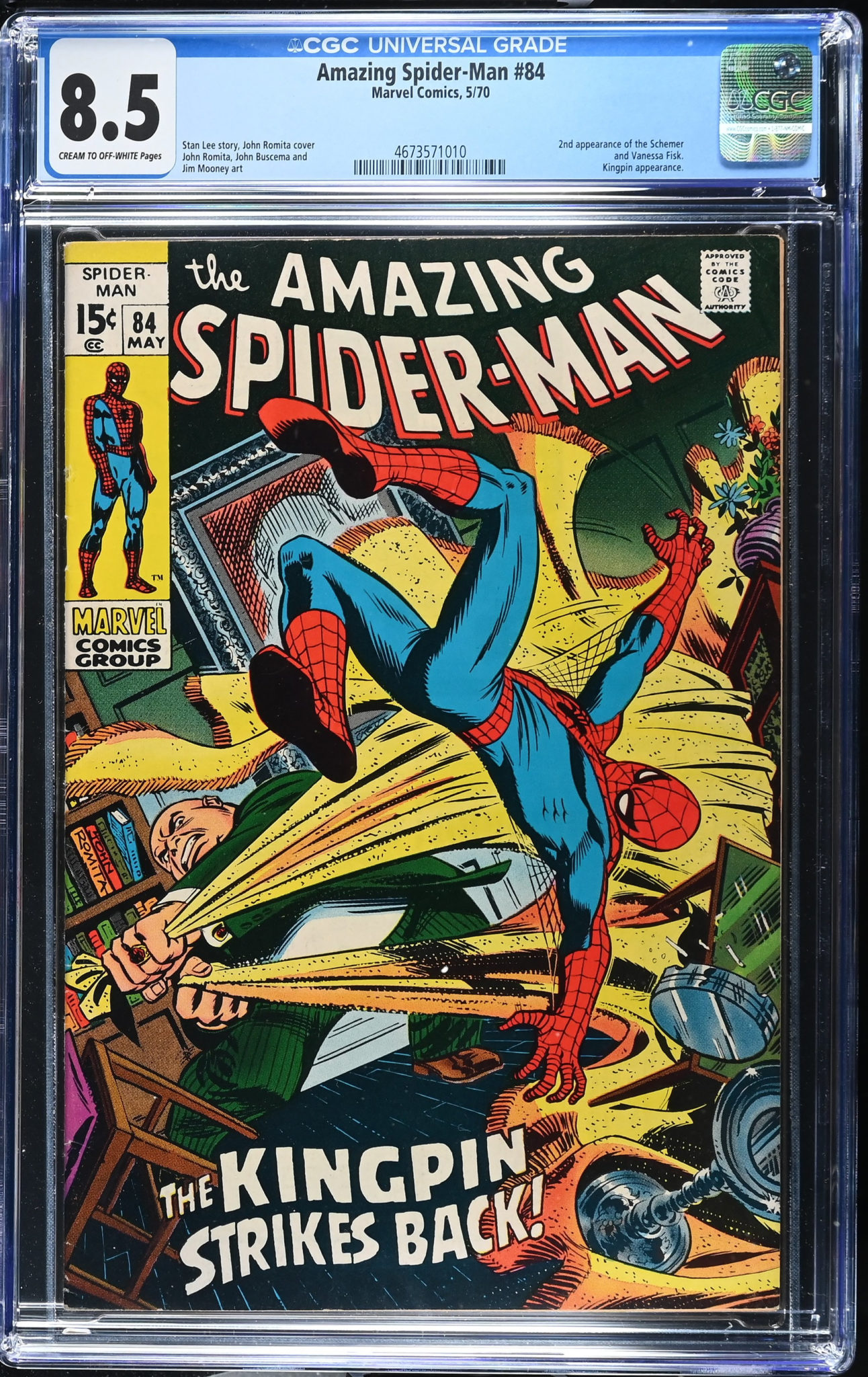 CGC Graded [8.5] Marvel Amazing Spider-Man #84 2nd App Schemer