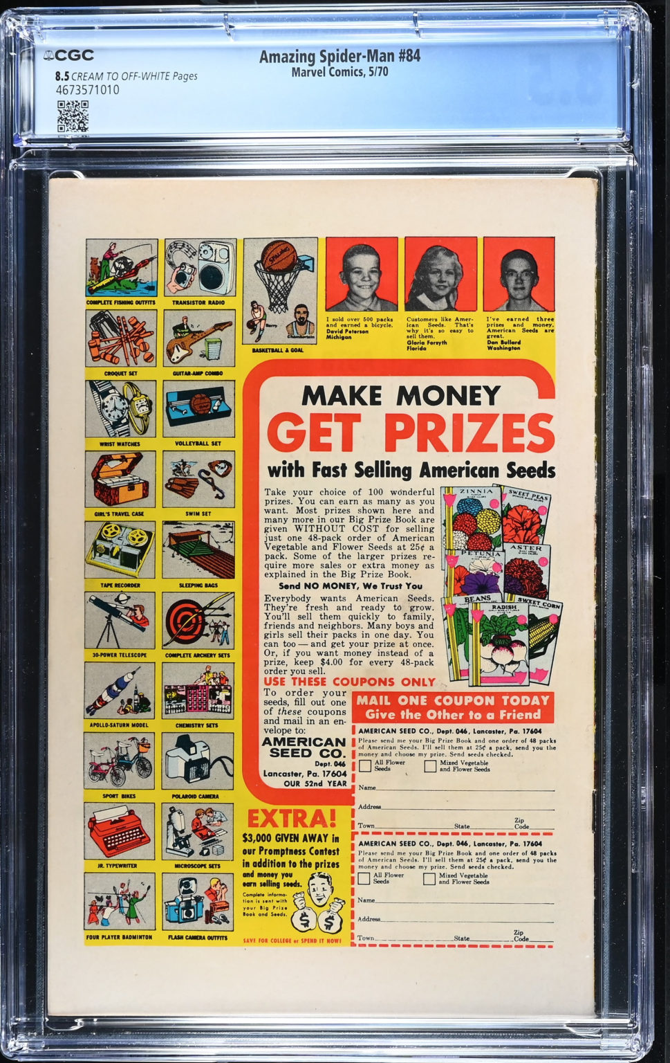 CGC Graded [8.5] Marvel Amazing Spider-Man #84 2nd App Schemer