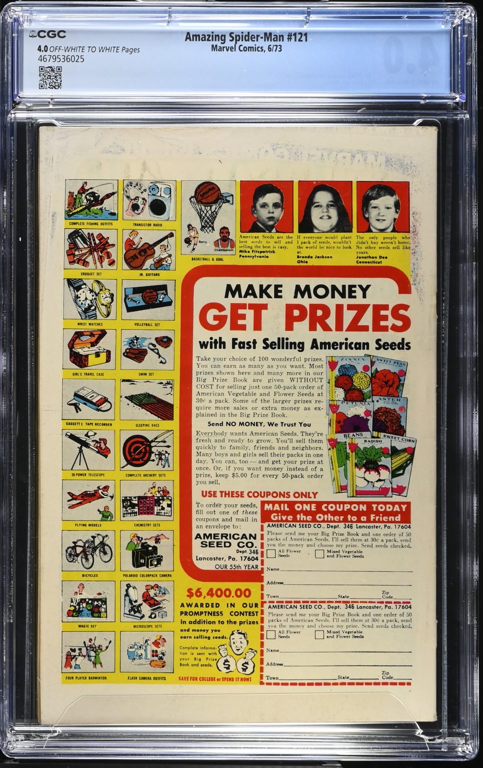 CGC Graded [4.0] Marvel Amazing Spider-Man #121 Death of Gwen Stacy