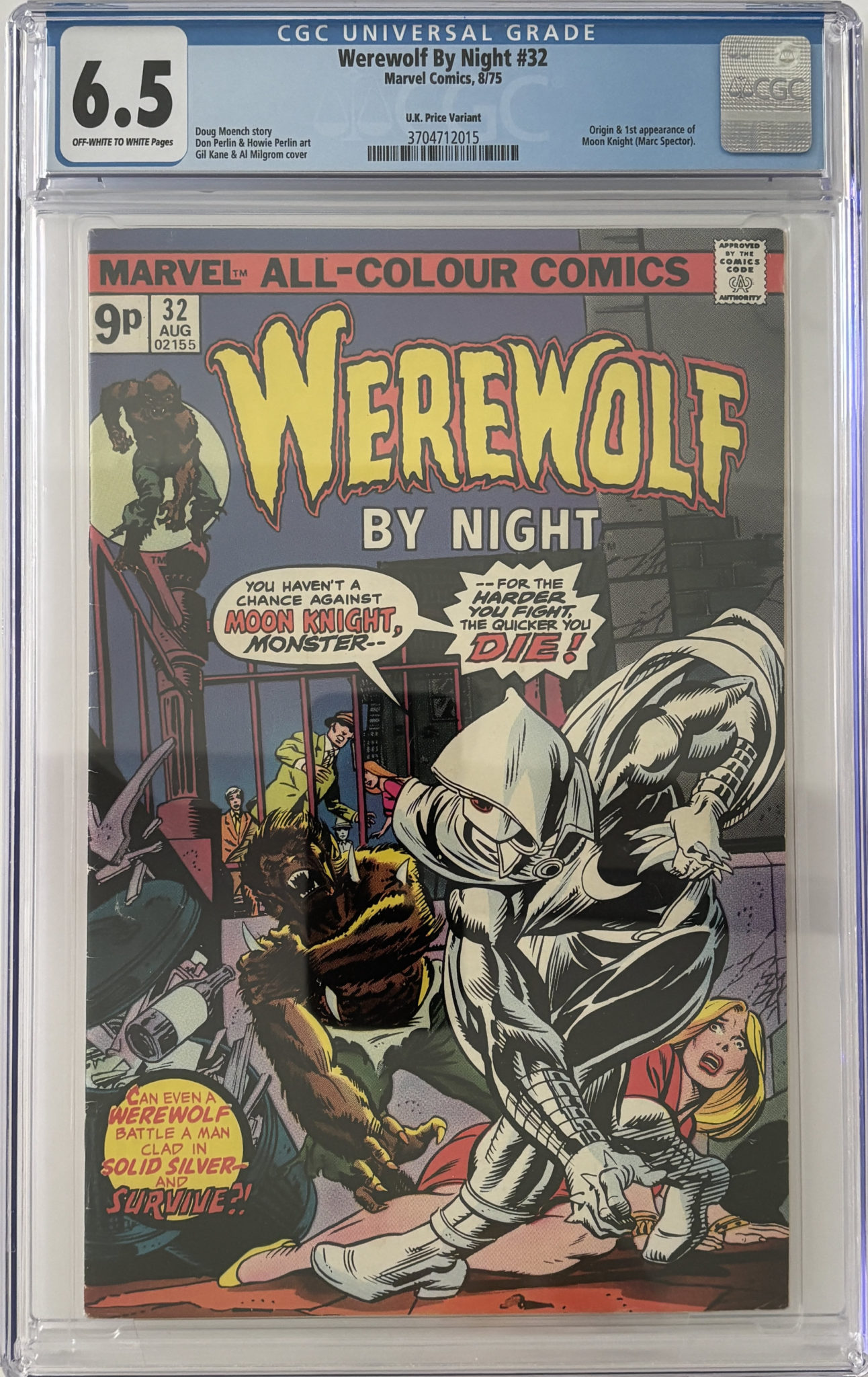 CGC Graded [6.5] Marvel Werewolf by Night #32 1st App of Moon Knight